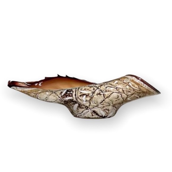 Accents | Krosno Jozefina Art Glass Conch Shell Centerpiece Bowl ...